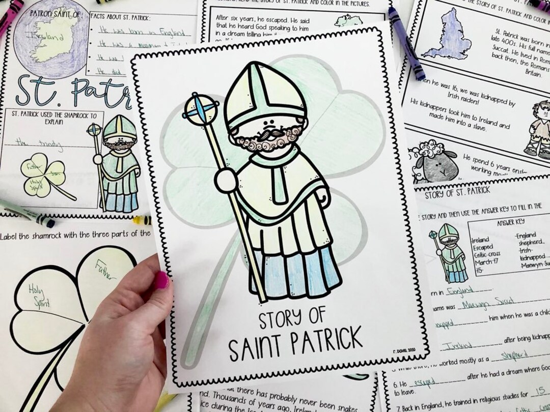 St. Patrick Story + Activity Sheets for Sunday School or Homeschool - Etsy