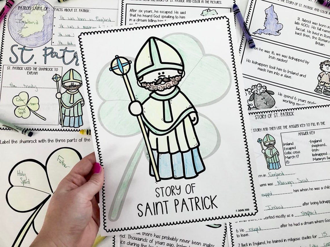 St. Patrick Story Activity Sheets for Sunday School or Homeschool - Etsy