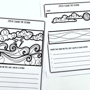 Jesus Calms the Storm Printable Activities for Sunday School (print ...