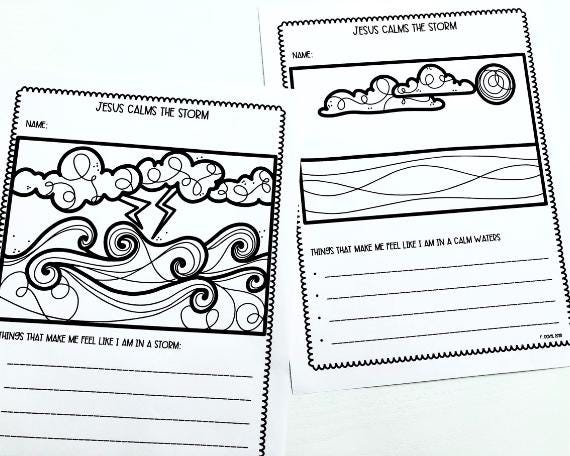 Jesus Calms the Storm Printable Activities for Sunday School (print ...