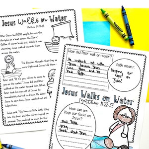 Jesus Walks on Water Object Lesson With Printable Activity Sheets ...