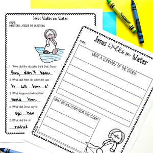 Jesus Walks on Water Object Lesson With Printable Activity Sheets ...