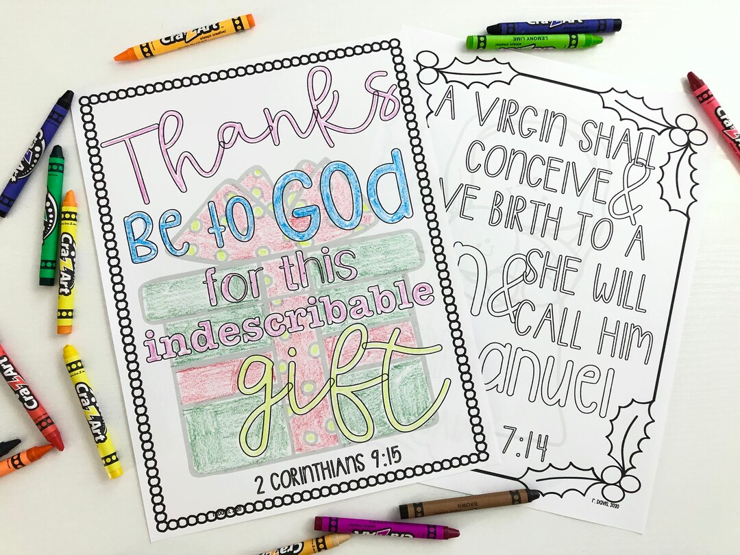 Bible Verse Coloring Sheets for Christmas || Sunday School Bible ...