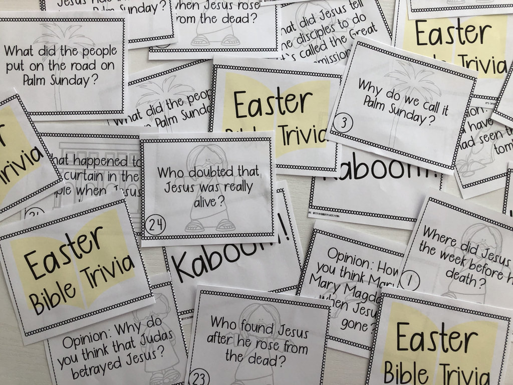 Kaboom! Bible Trivia Game for Easter + Holy Week || Homeschool or ...