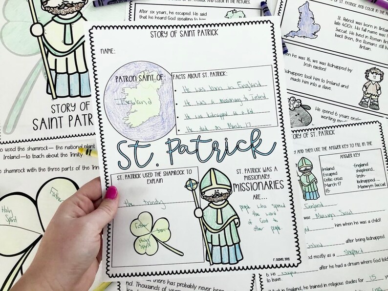 St. Patrick Story + Activity Sheets for Sunday School or Homeschool - Etsy