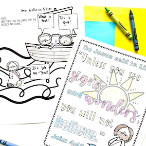 Jesus Walks on Water Object Lesson With Printable Activity Sheets ...