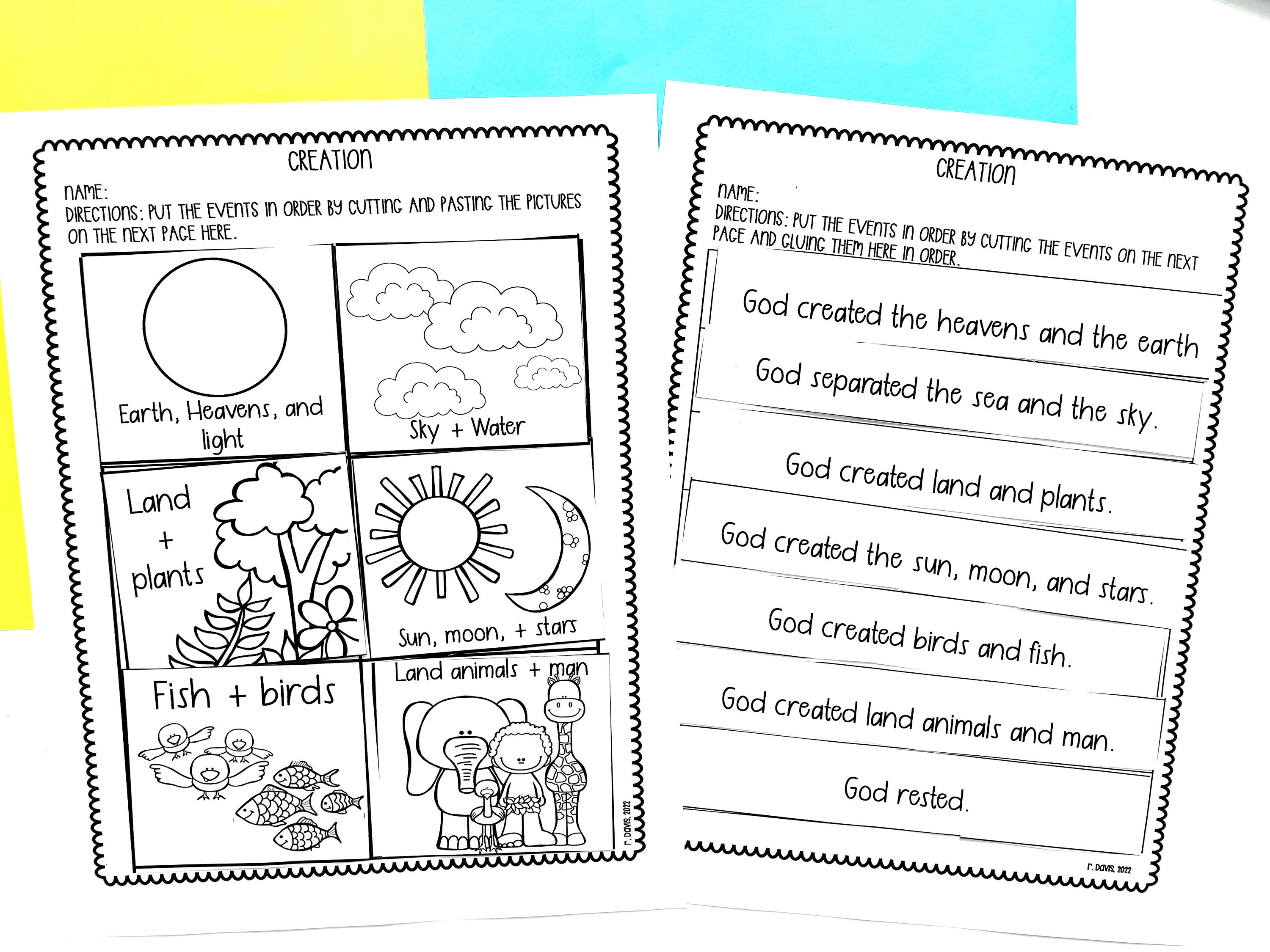 Creation Printable Activity Sheets + Craft + Printable Activities for ...