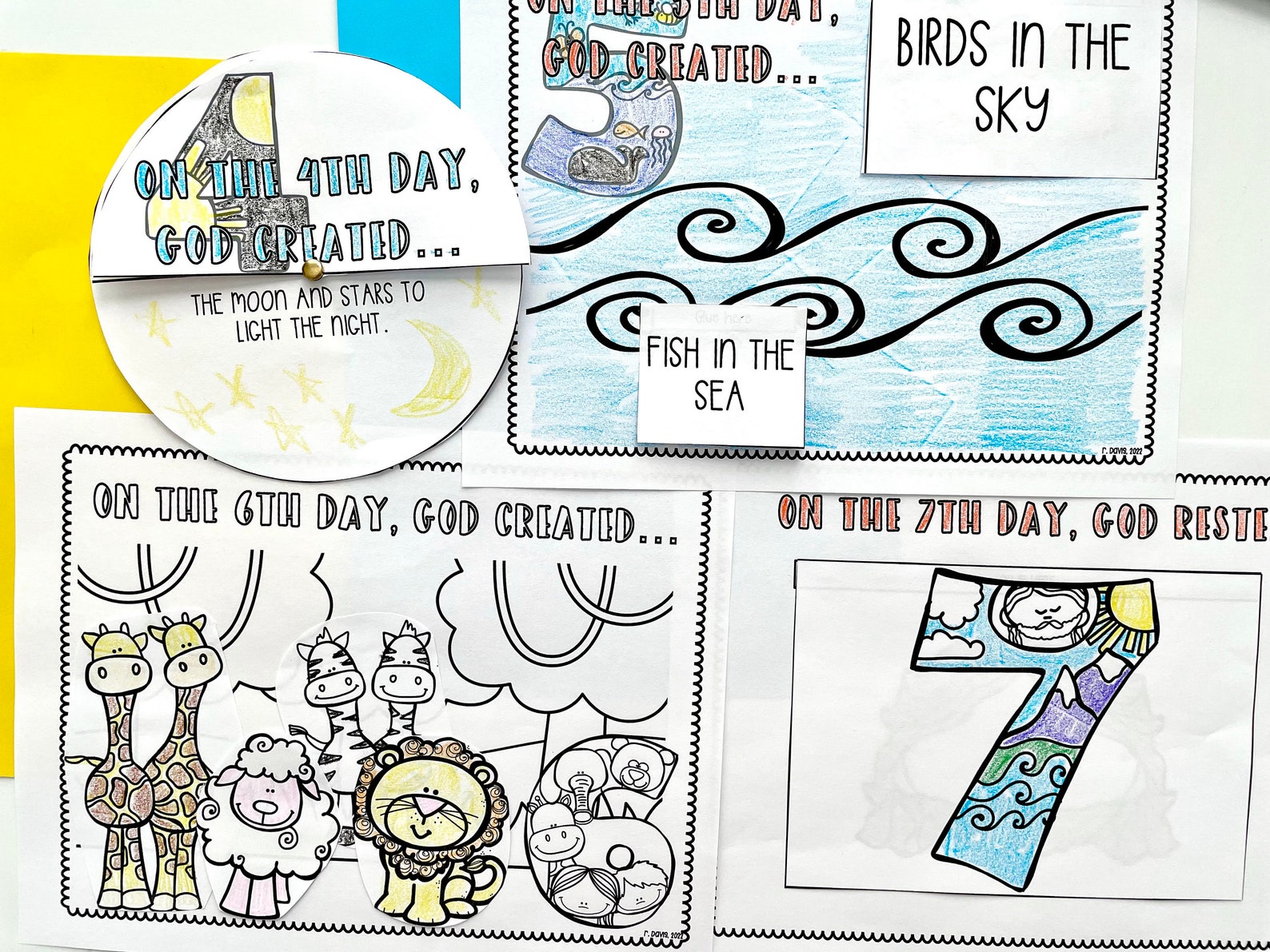 Creation Craft Set // Printable Bible Crafts About Creation for Sunday ...