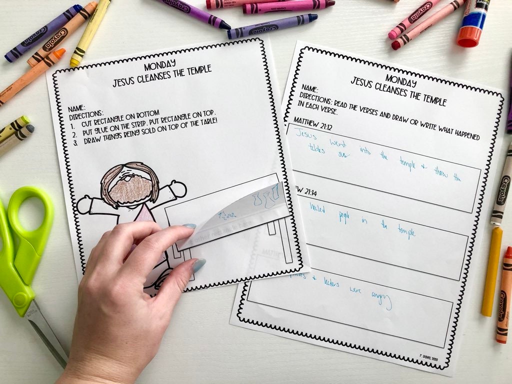 Easter Holy Week Printable Activities and Coloring Sheets for Sunday ...