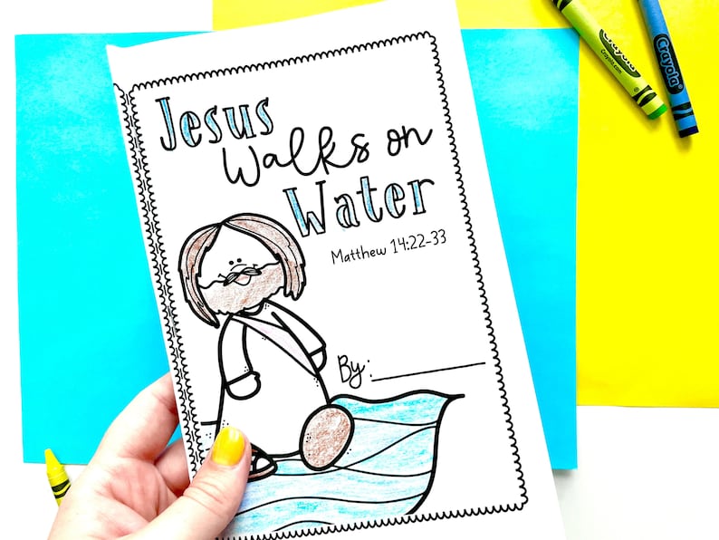 Jesus Walks on Water // Printable Book About Jesus' Miracle Walking on ...