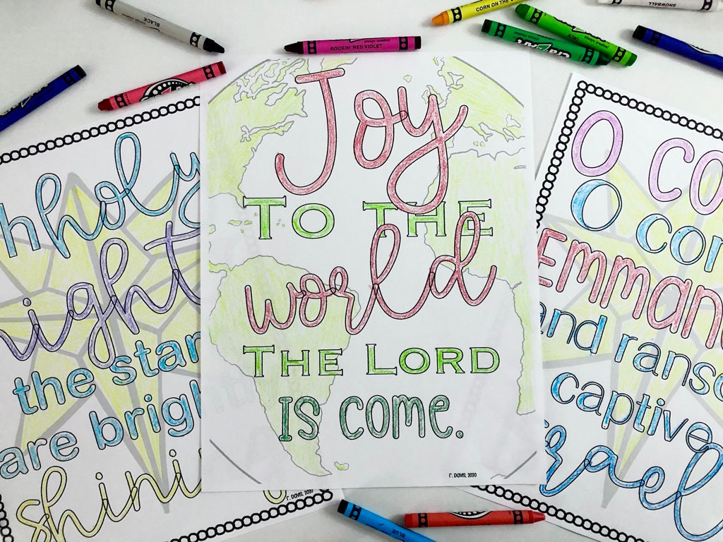 Christmas Song Coloring Sheets for Sacred Christmas Carols || Christmas ...