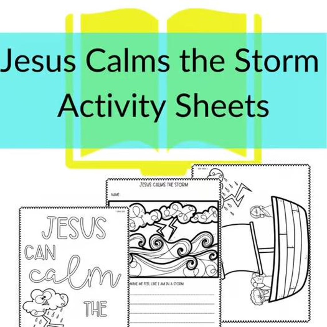 Jesus Calms the Storm Printable Activities for Sunday School (print ...
