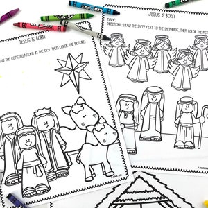 Jesus is Born Christmas Printable Activity Sheets for Sunday School ...
