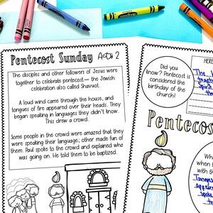 Pentecost Printable Activity Sheets + Craft for Sunday School or Bible ...