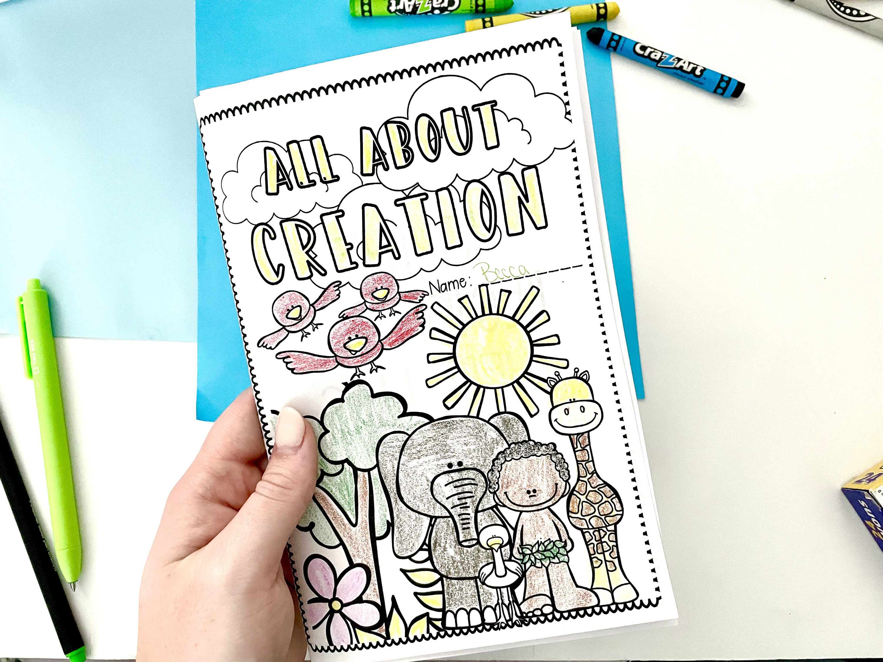 Creation Booklet // Printable Book About Creation Bible Story for ...