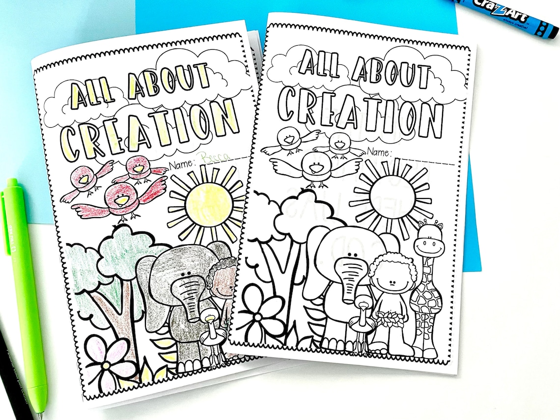 Creation Booklet // Printable Book About Creation Bible Story for ...