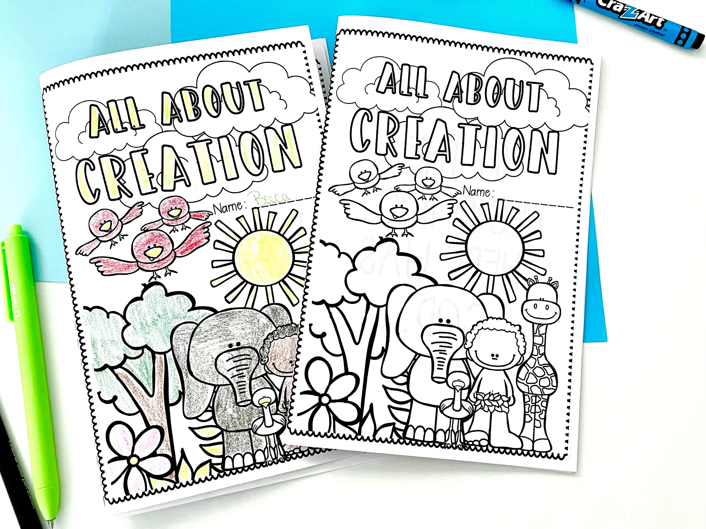Creation Booklet // Printable Book About Creation Bible Story for ...