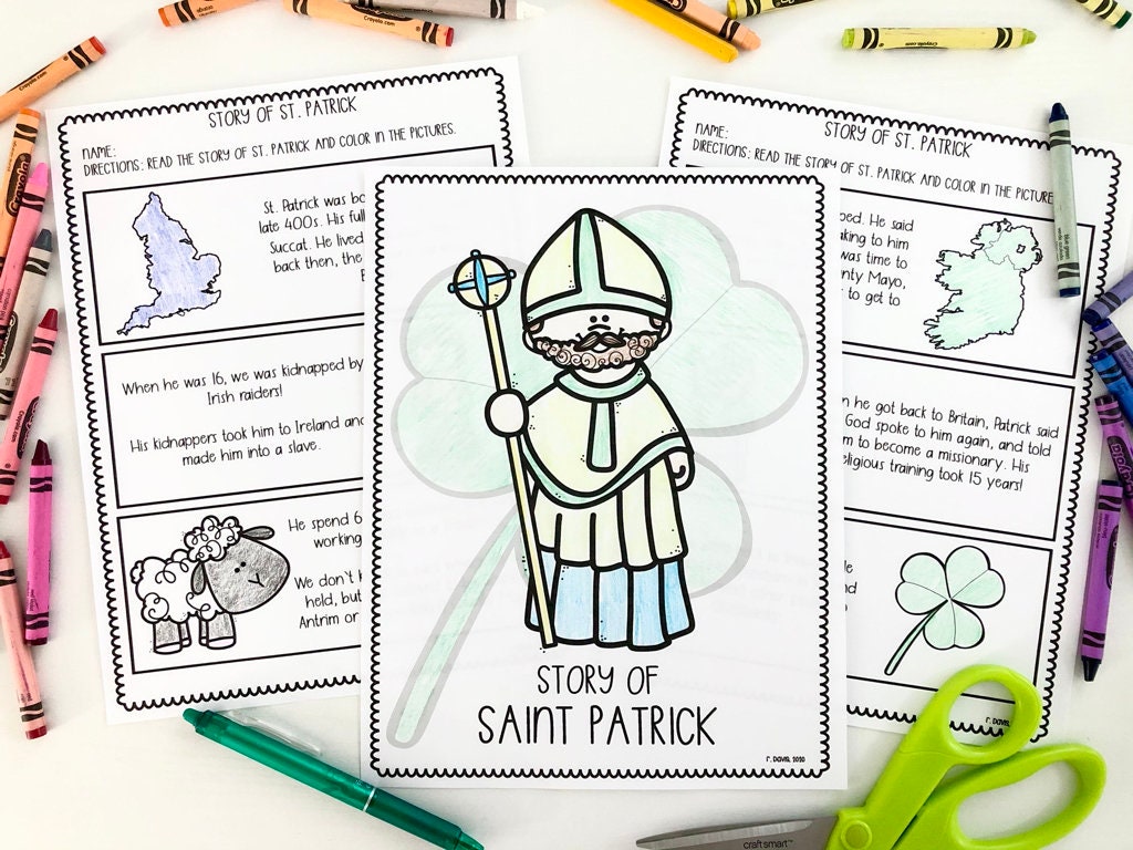St. Patrick Story + Activity Sheets for Sunday School or Homeschool - Etsy