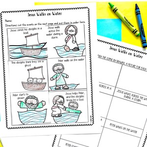 Jesus Walks on Water Object Lesson With Printable Activity Sheets ...