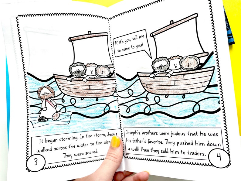 Jesus Walks on Water // Printable Book About Jesus' Miracle Walking on ...