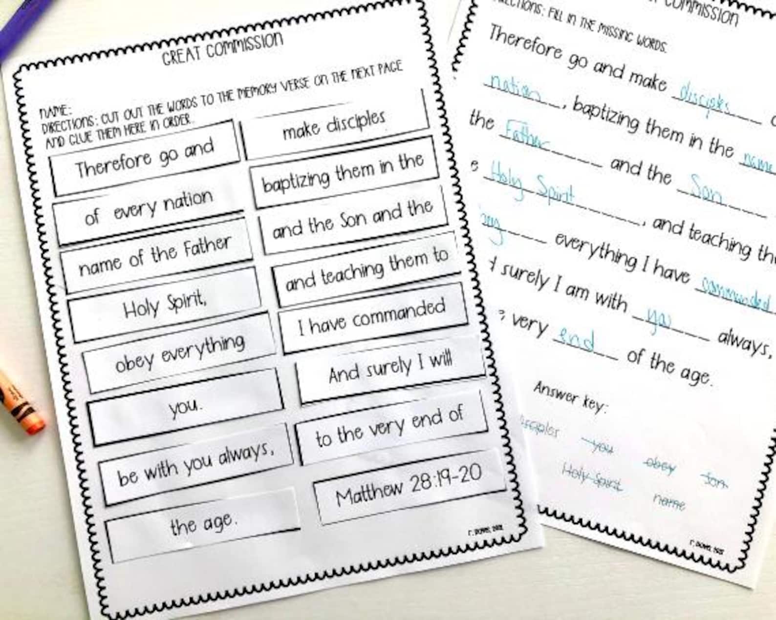 The Great Commission Bible Lesson for Upper Elementary Sunday School ...
