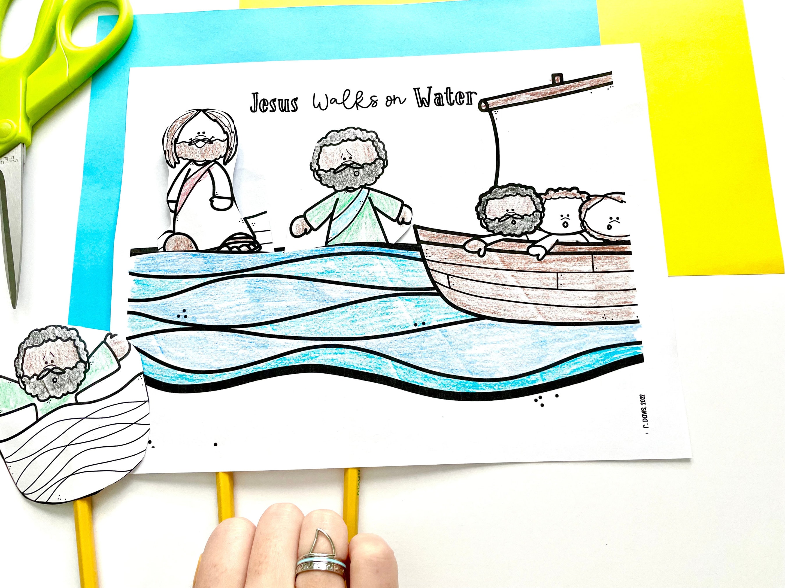 Jesus Walks on Water Object Lesson With Printable Activity Sheets Craft ...