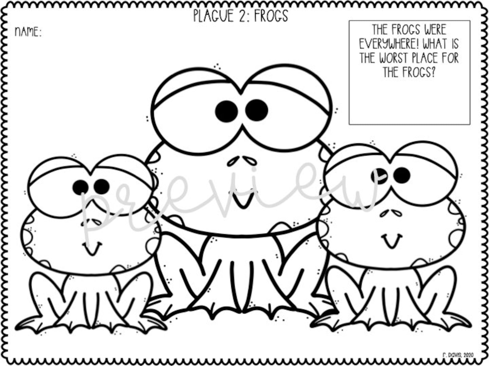 Moses + 10 Plagues in Egypt Coloring Sheets for Sunday School or ...