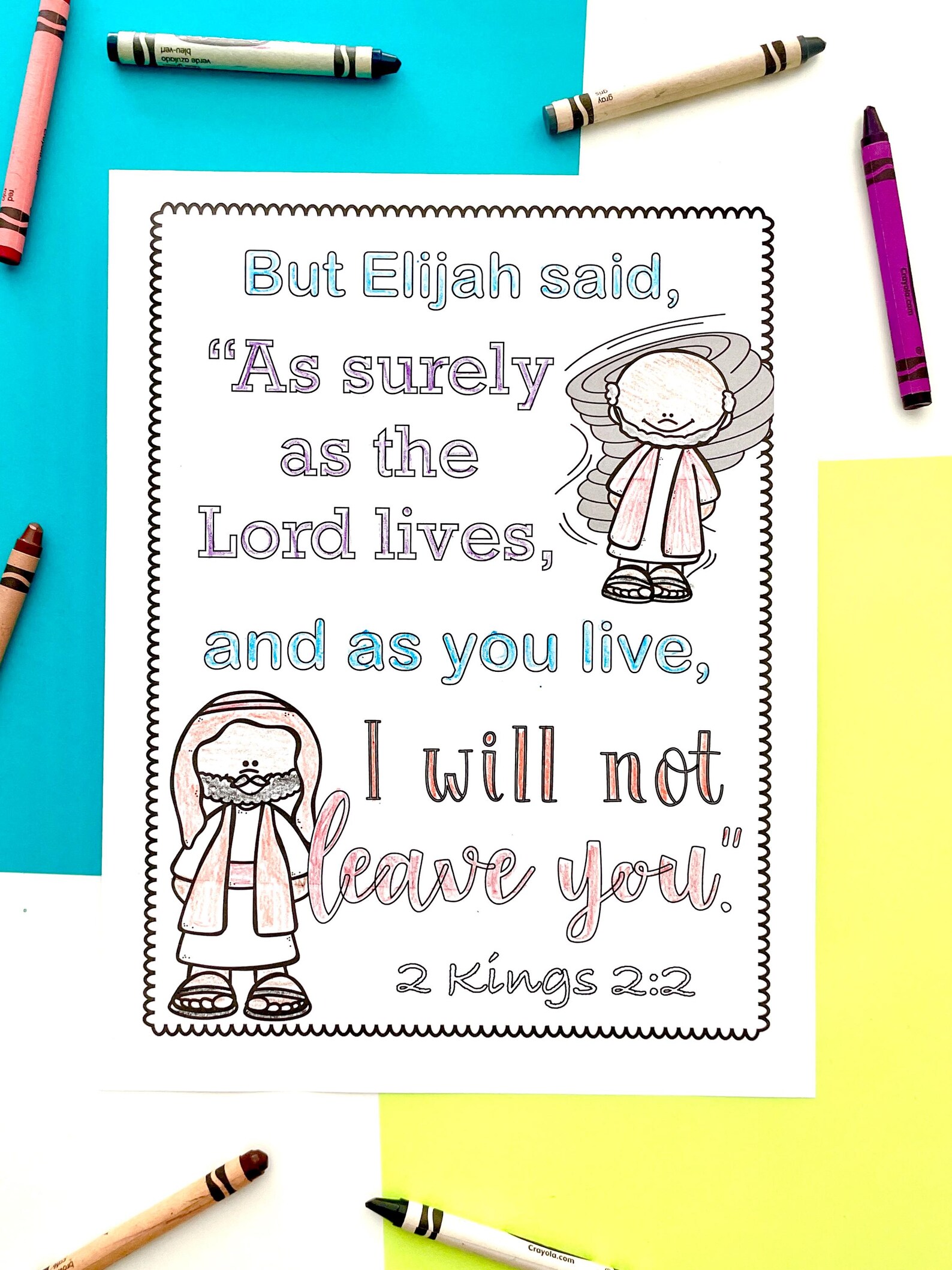 Elijah Ascends to Heaven Bible Lesson With Printables + Craft for ...
