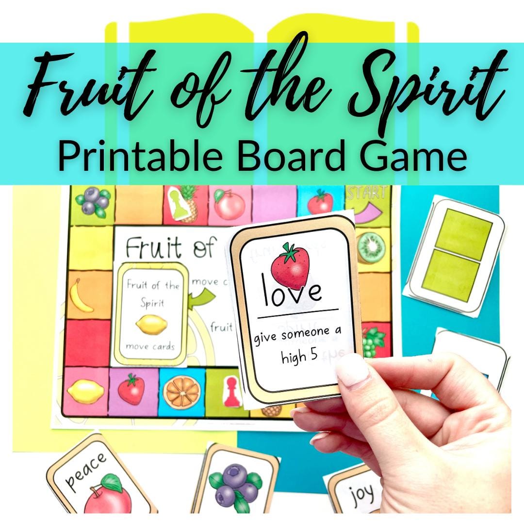 Fruit of the Spirit Printable Board Game for Sunday School or ...