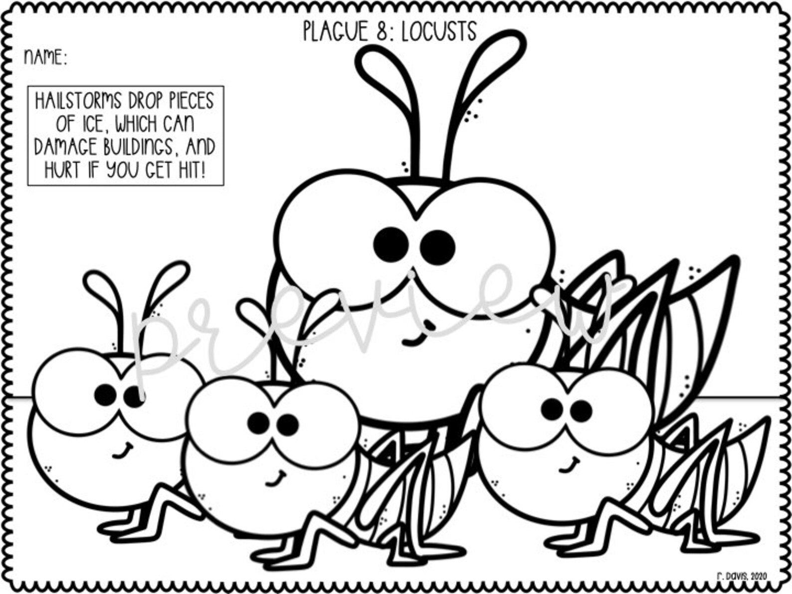 Moses + 10 Plagues in Egypt Coloring Sheets for Sunday School or ...