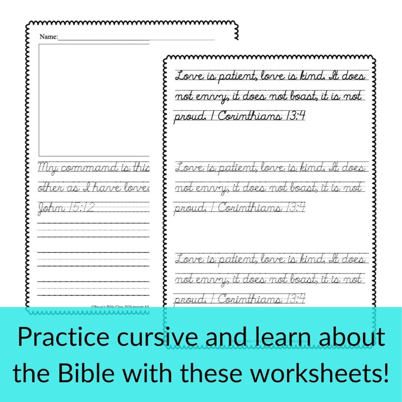Verses About Forgiveness Cursive Bible Based Handwriting Practice for ...