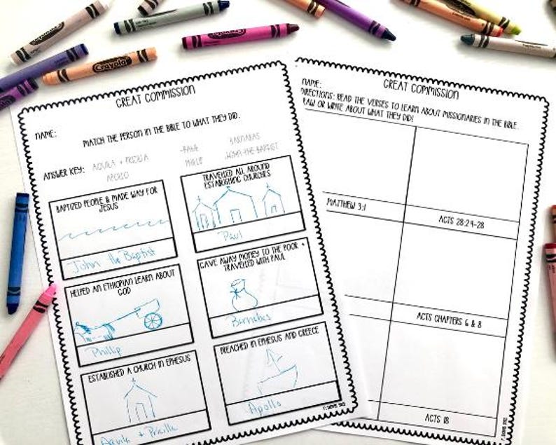 The Great Commission Bible Lesson for Upper Elementary Sunday School ...