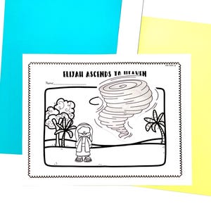 Elijah Ascends to Heaven Bible Lesson With Printables + Craft for ...