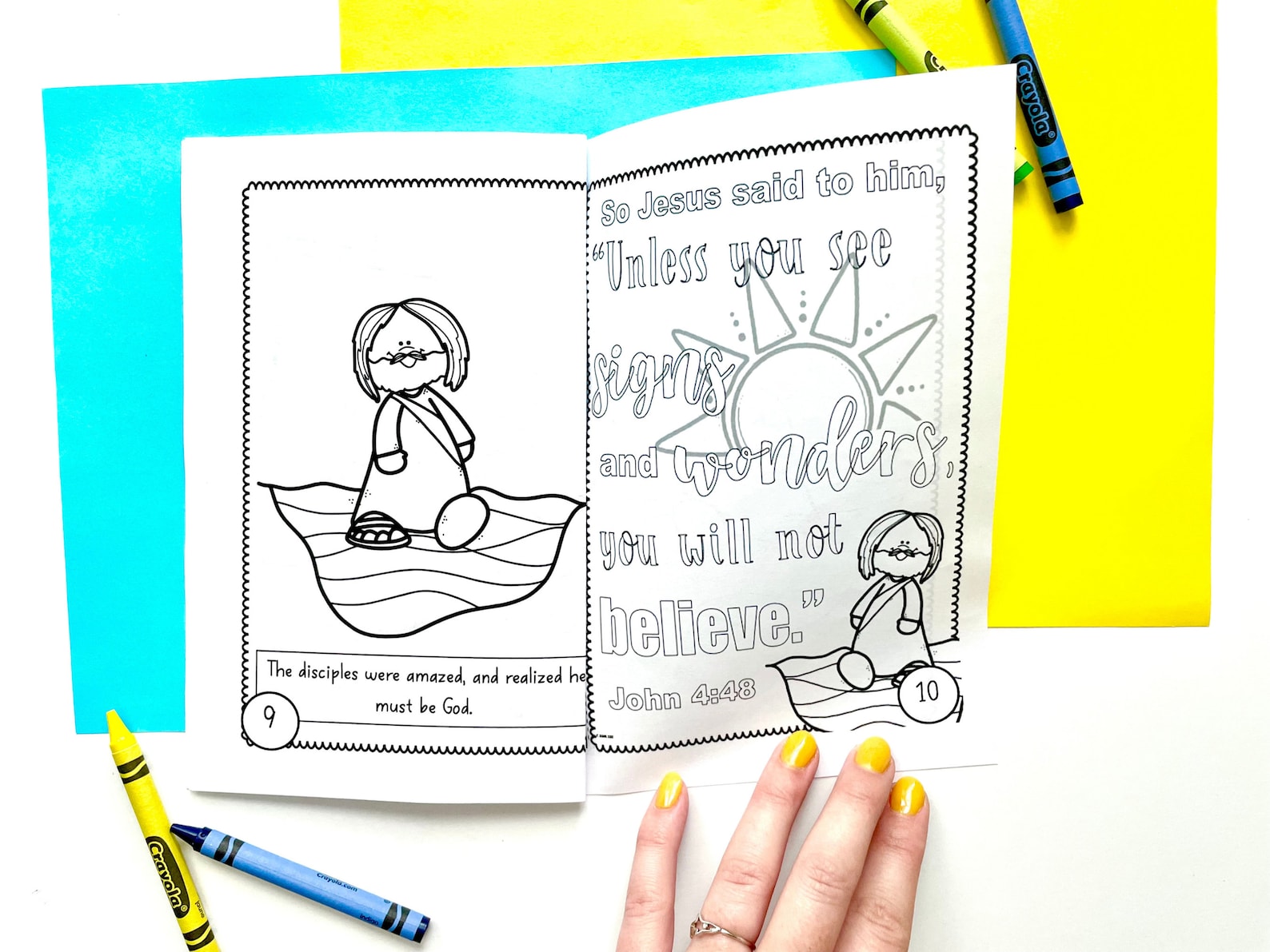 Jesus Walks on Water // Printable Book About Jesus' Miracle Walking on ...