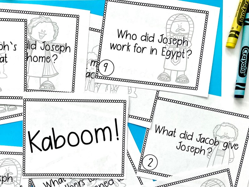 Kaboom! Bible Trivia Game for the Story of Joseph + Coat of Many Colors ...