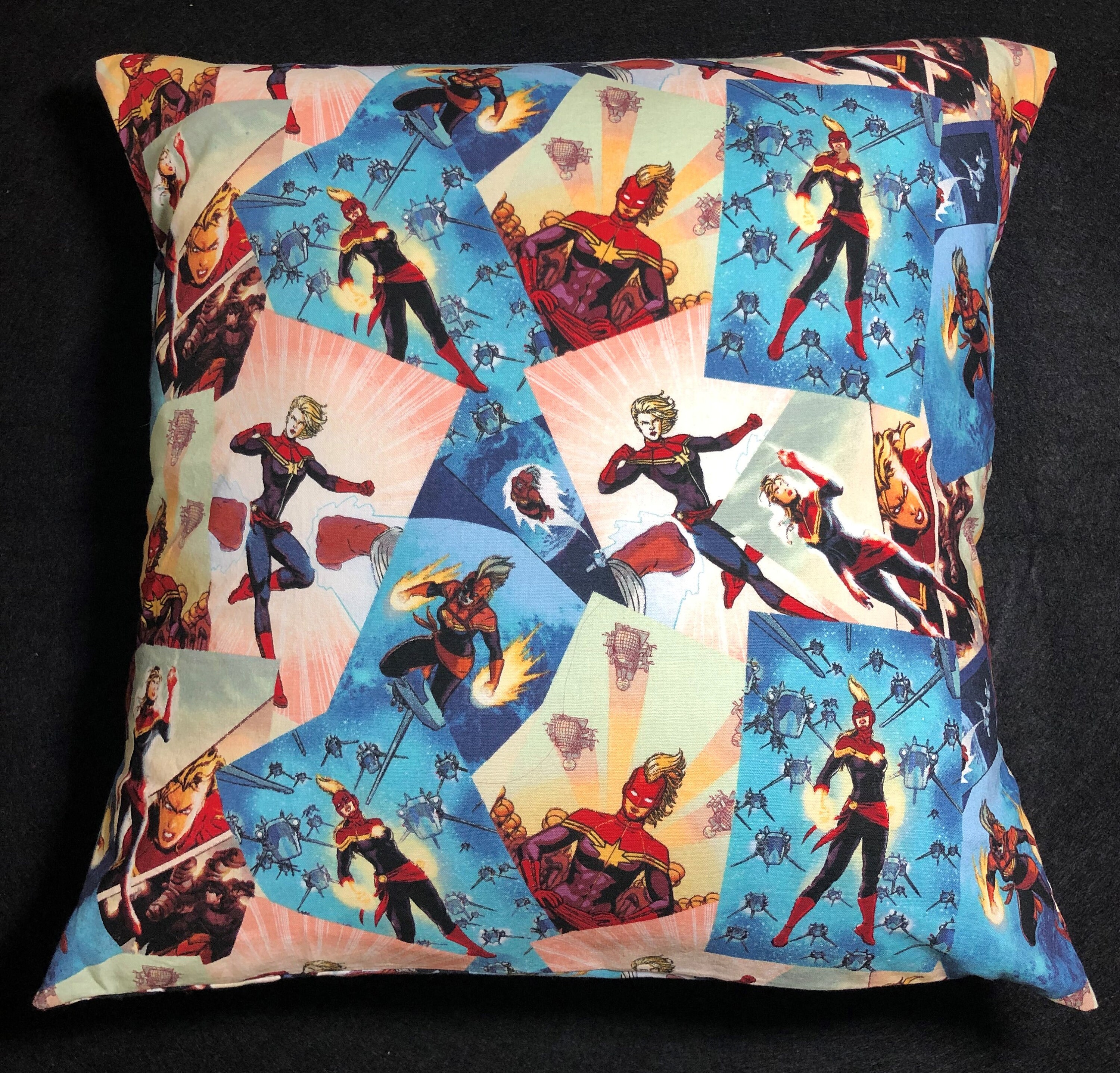 Captain Marvel Pillow Cover 16 X 16 - Etsy