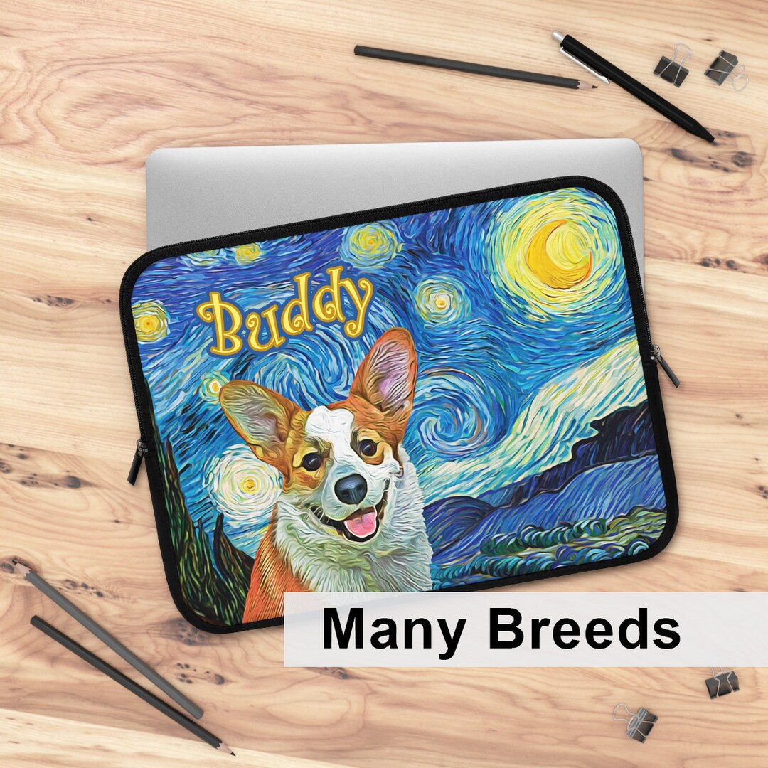 Custom Dog Laptop Sleeve, Personalized Tablet Carrying Case, MacBook ...
