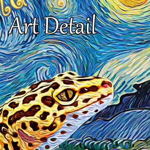 Leopard Gecko Starry Night, Van Gogh Print, Leopard Gecko Art Poster ...