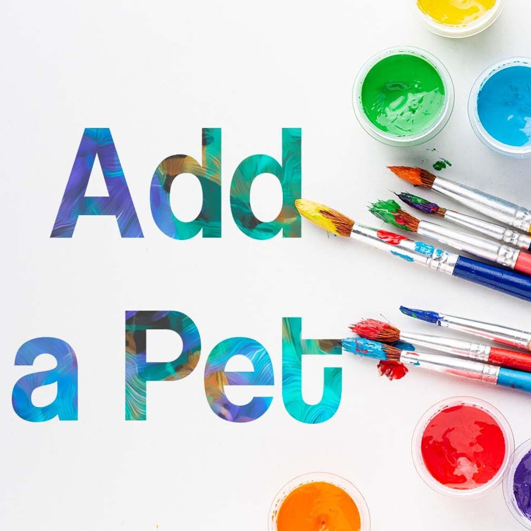 Add A Pet, Add-on More Pets for Custom Portraits - Etsy