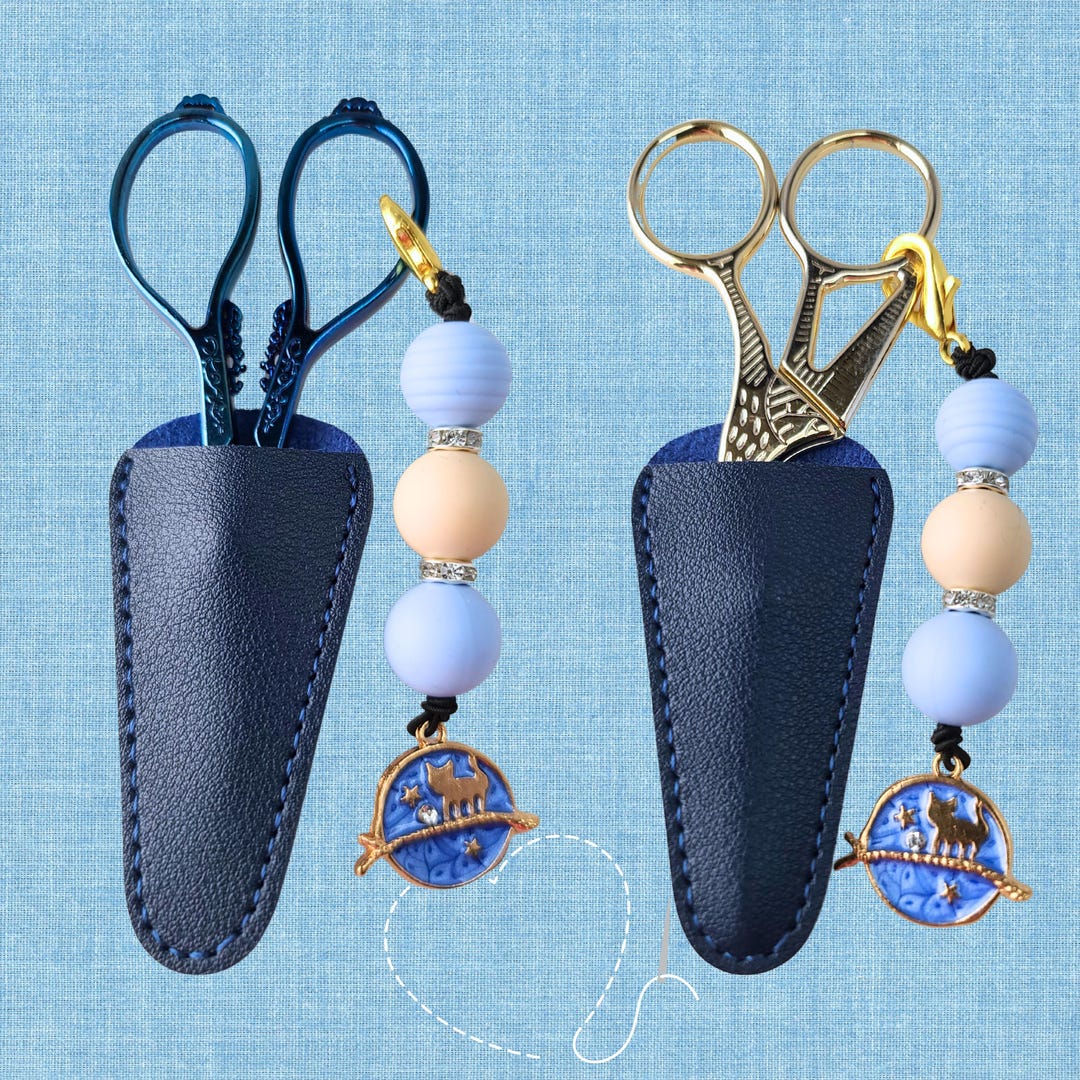 Scissor Fob Set, Beaded Scissor Fob, Embroidery Scissor Set, Hand ...