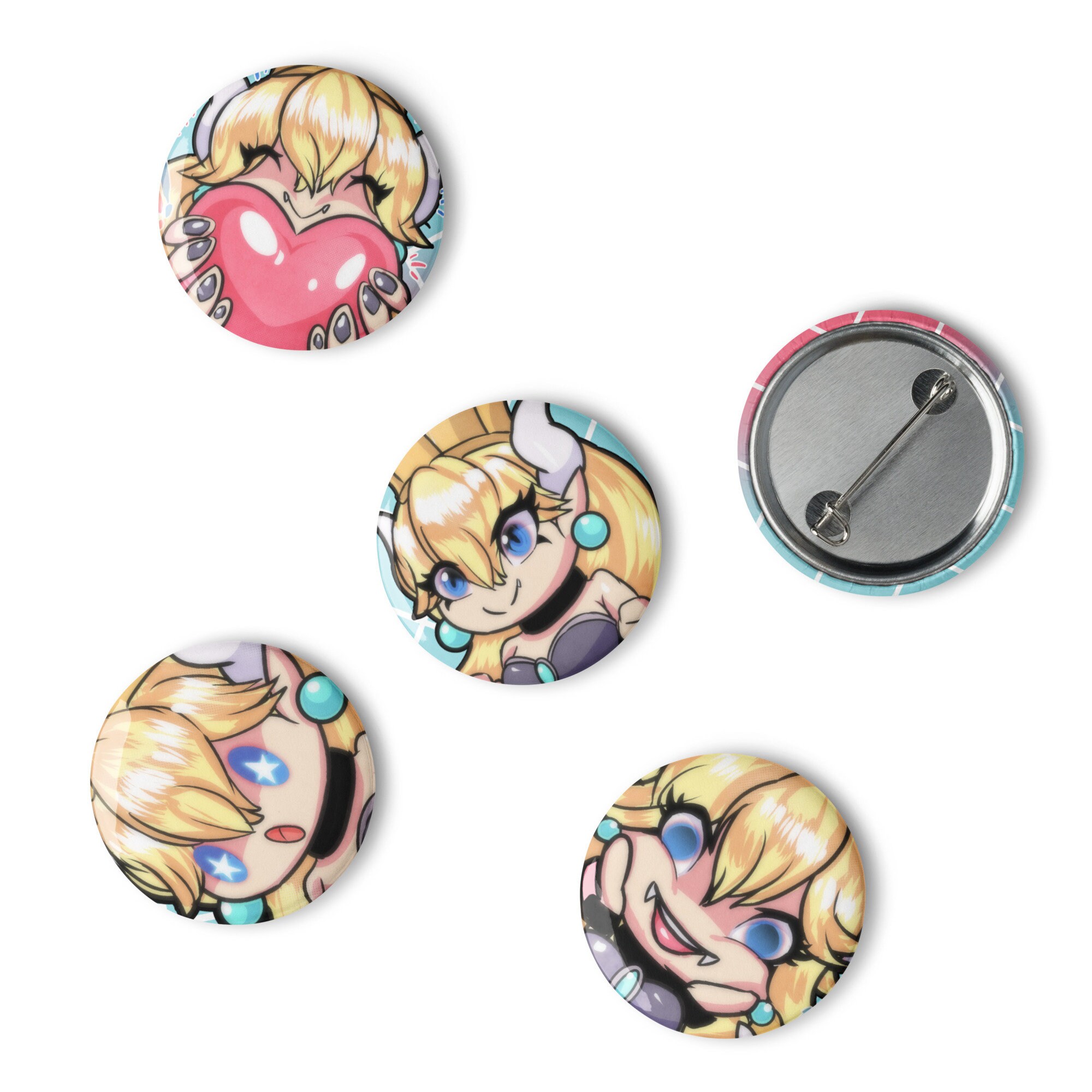 Super Crown Bowsette Buttons Set of 5 - Etsy