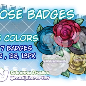 Rose Badges for Twitch | Twitch Channel Badge Icon | Twitch Emotes ...