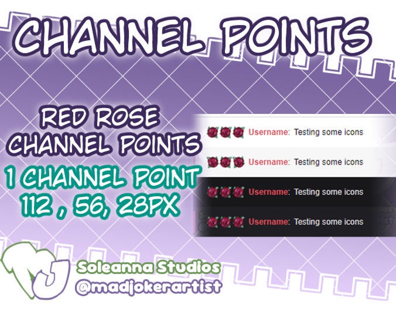 Red Rose Channel Points for Twitch | Twitch Channel Point Icon | Twitch ...