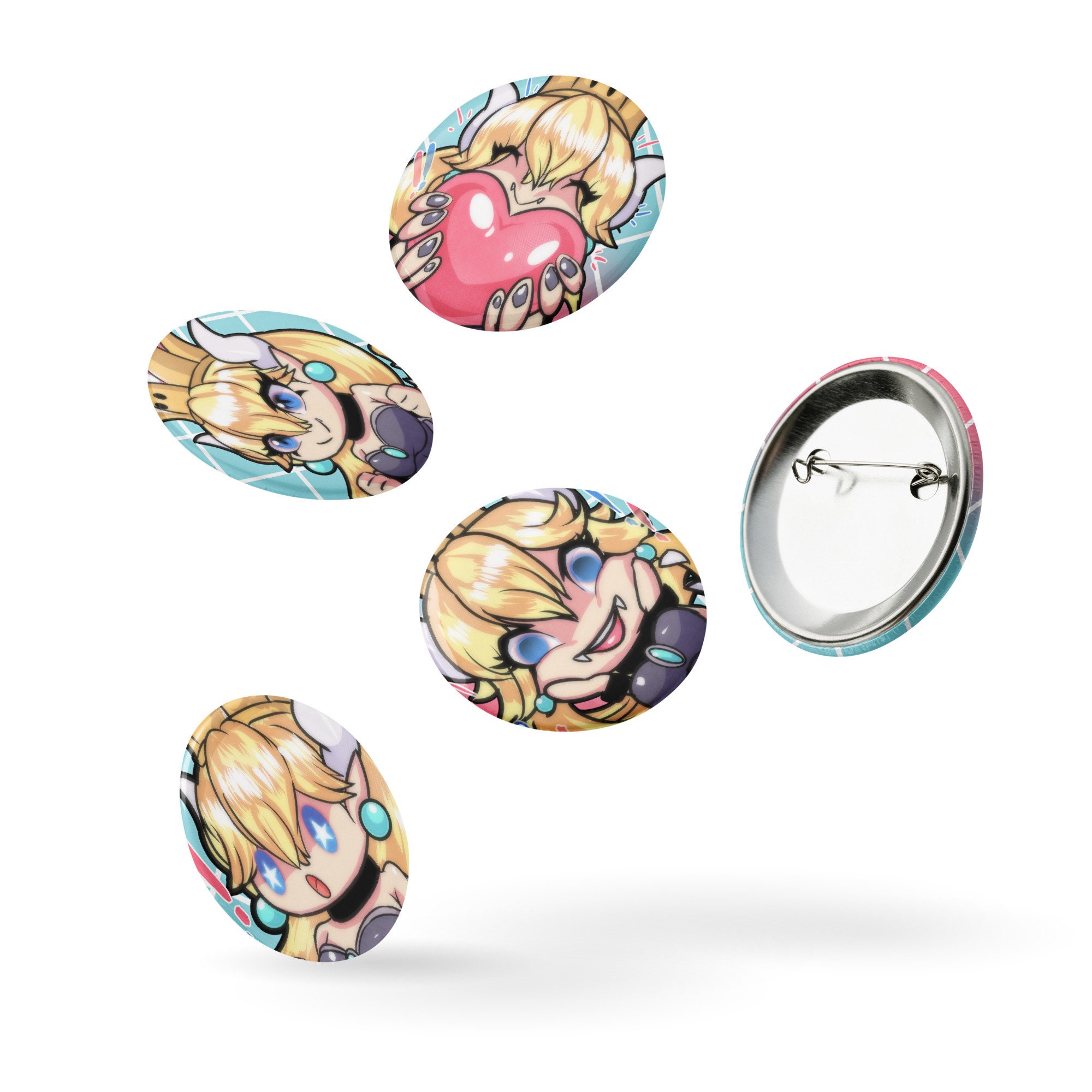 Super Crown Bowsette Buttons Set of 5 - Etsy