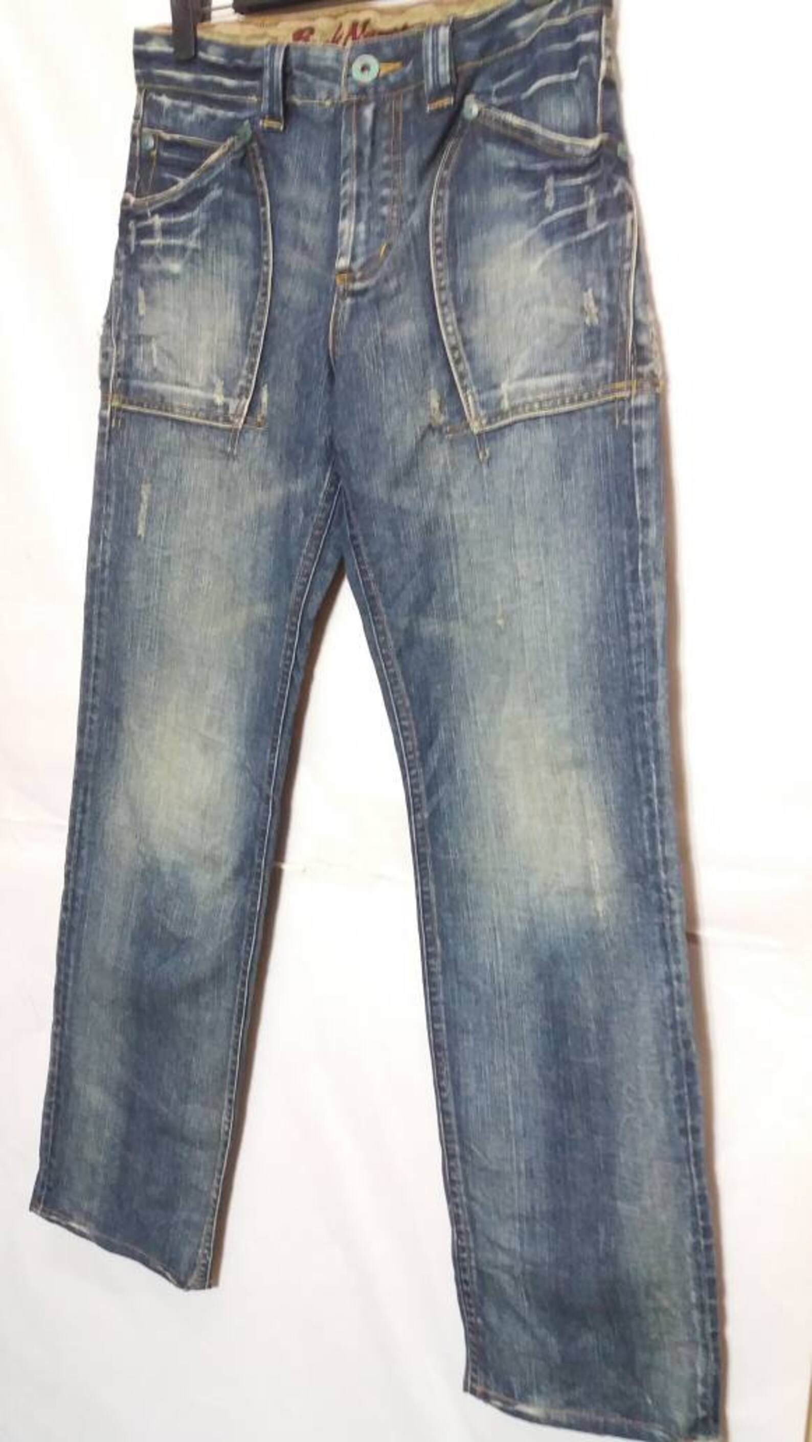 Japanese Brand BACK NUMBER Jeans Back Number Light Wash Back Number Men ...