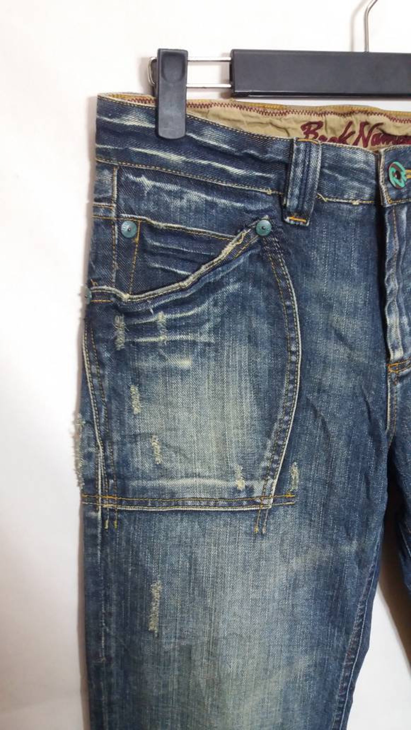 Japanese Brand BACK NUMBER Jeans Back Number Light Wash Back Number Men ...