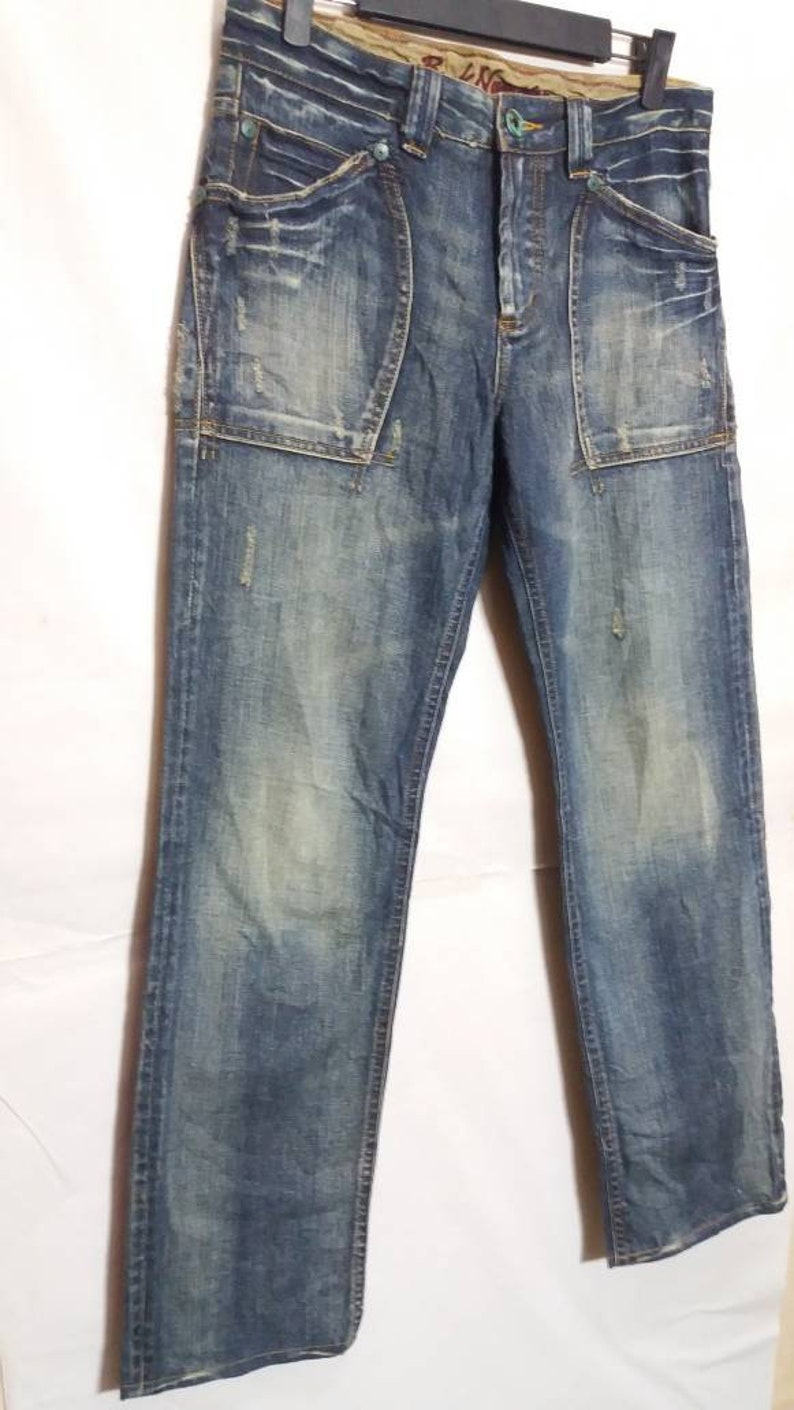 Japanese Brand BACK NUMBER Jeans Back Number Light Wash Back Number Men ...