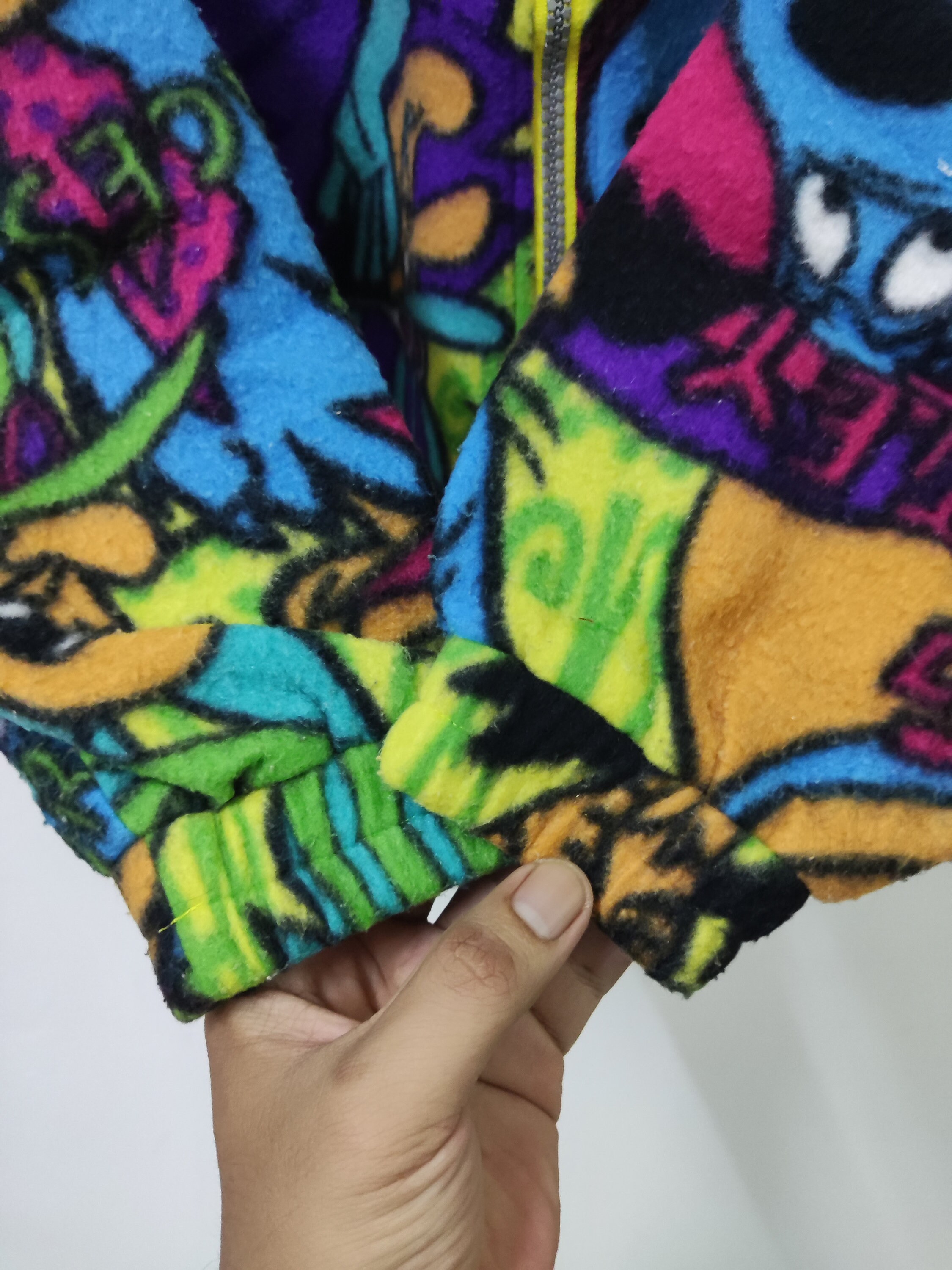 Vintage Ficce Sports Wacky Races Fleece Jacket Small Cartoon Print ...