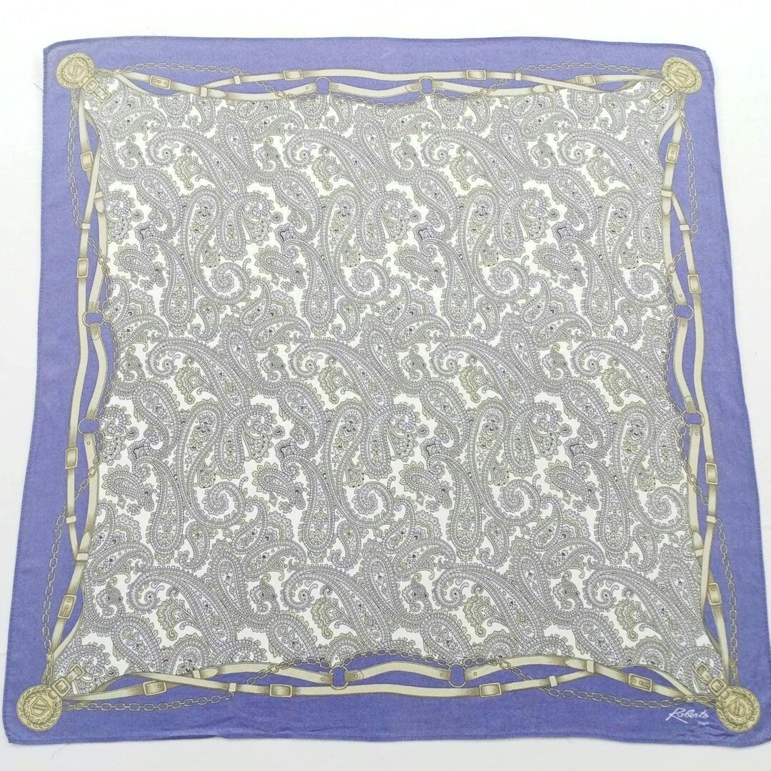 Vintage Roberto Italy Paisley Handkerchief, Neckerchief, Bandana ...