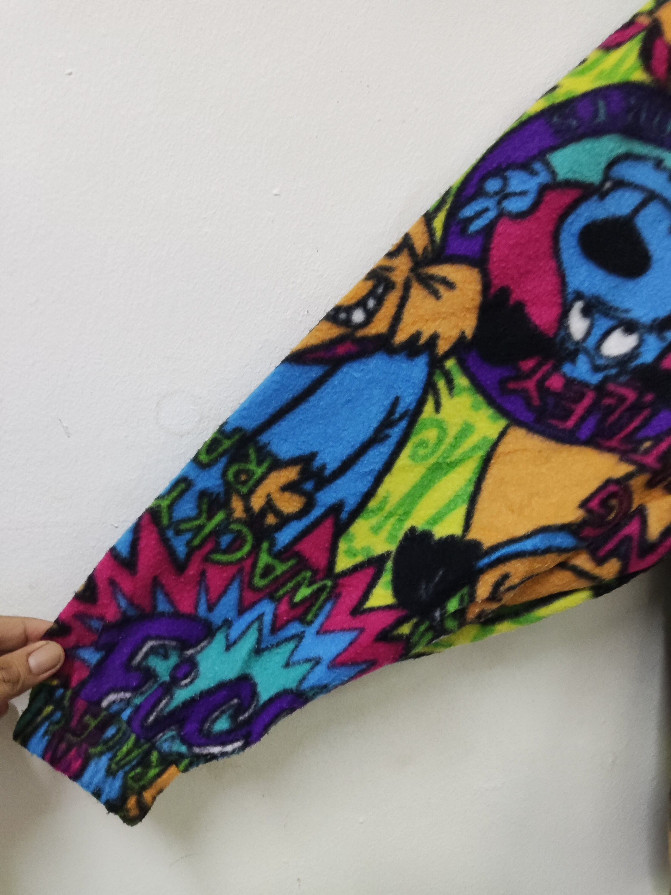 Vintage Ficce Sports Wacky Races Fleece Jacket Small Cartoon Print ...